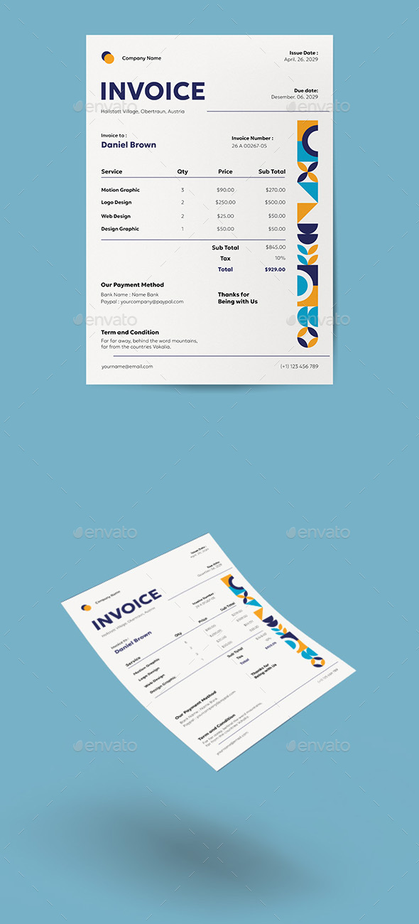 Business Proposal & Invoice Templates from GraphicRiver