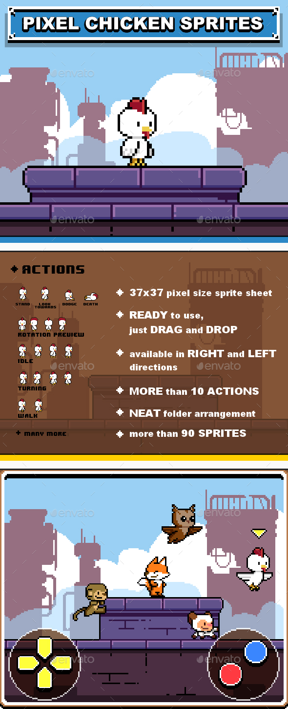 Attack Sprite Game Sprites & Sheet Templates from GraphicRiver