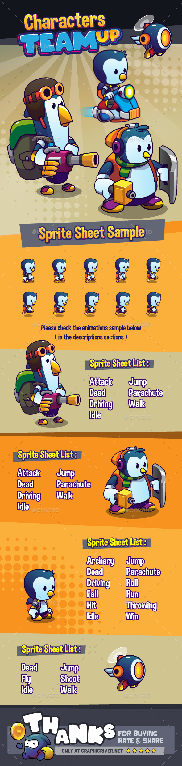 Game Sprites & Sheet Templates from GraphicRiver