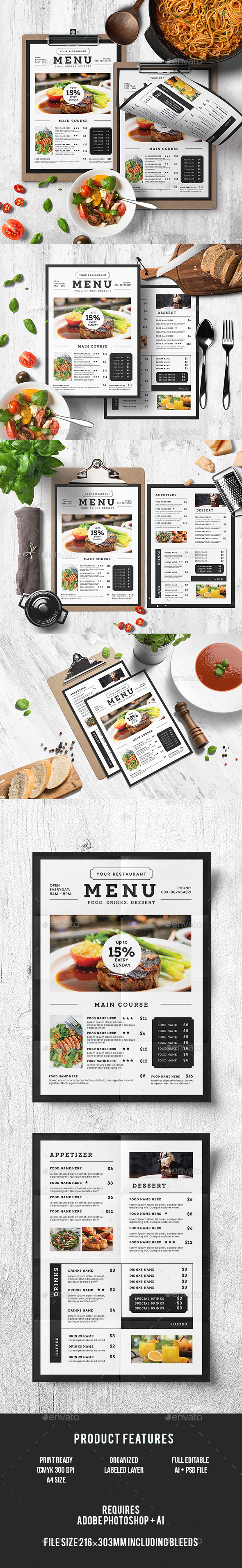 Menu Graphics, Designs & Templates | GraphicRiver