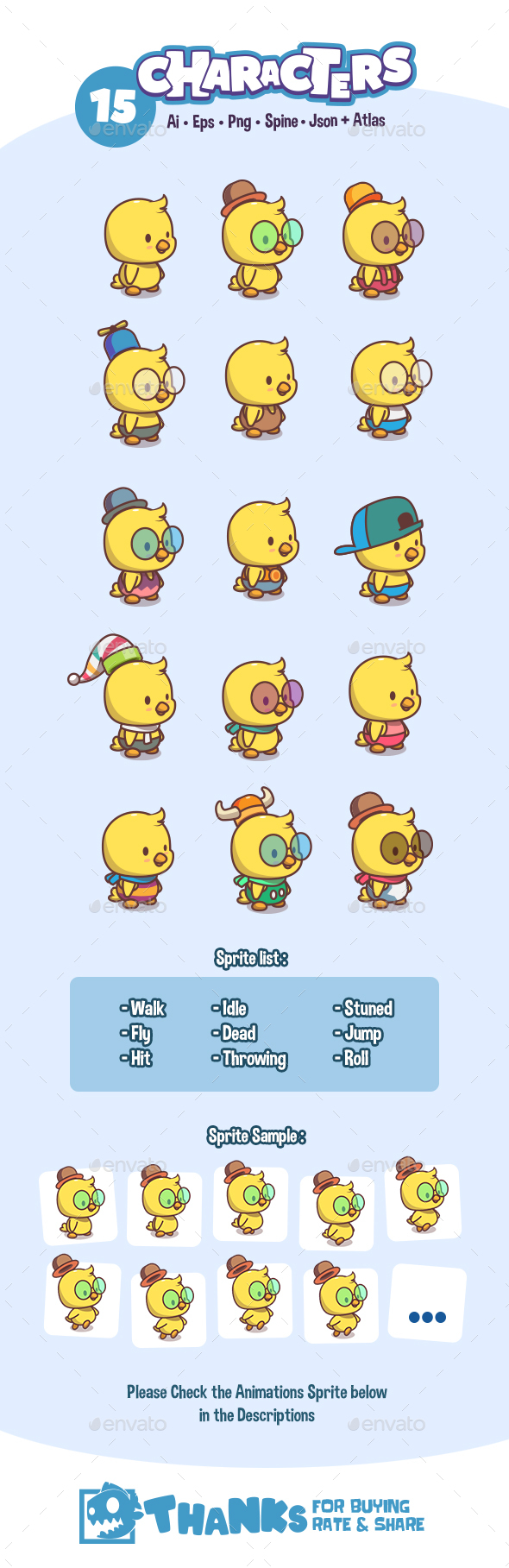 Game Sprites & Sheet Templates from GraphicRiver