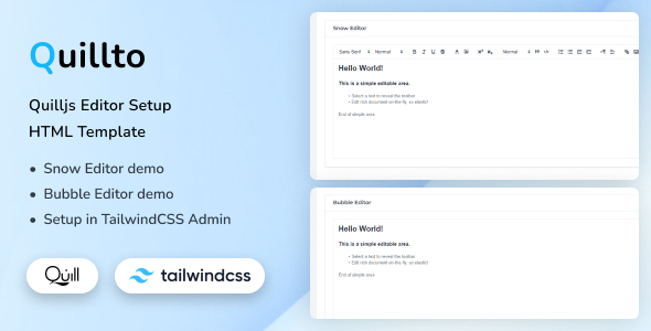 Quilljs Editor Setup Html Template Quillto Graphicfort