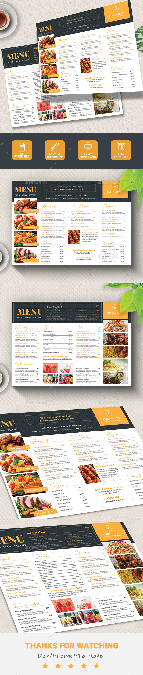 Menu Templates from GraphicRiver