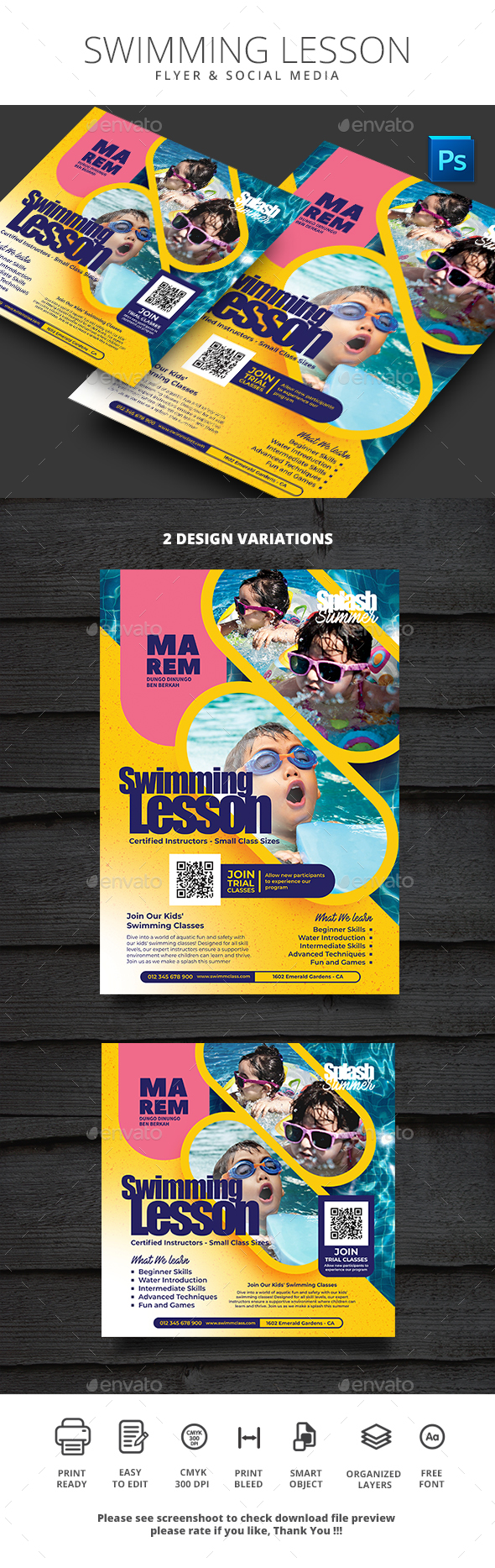 Swimming Flyer Graphics, Designs & Templates from GraphicRiver