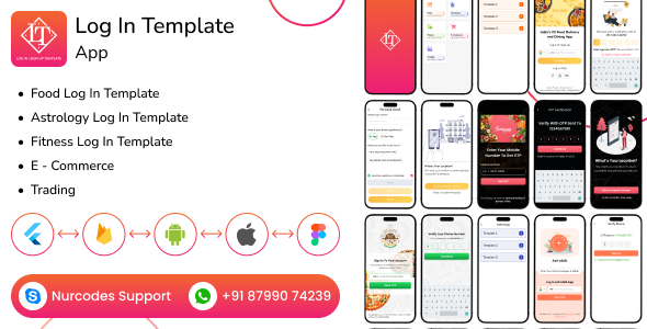 Flutter Login Page Ui Kit | Android | IOS | Graphicfort