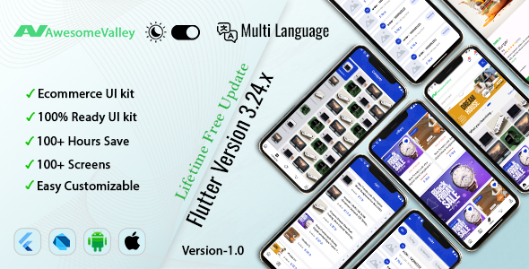 Ecommerce Flutter Ecommerce Mobile App Ui Kit Graphicfort
