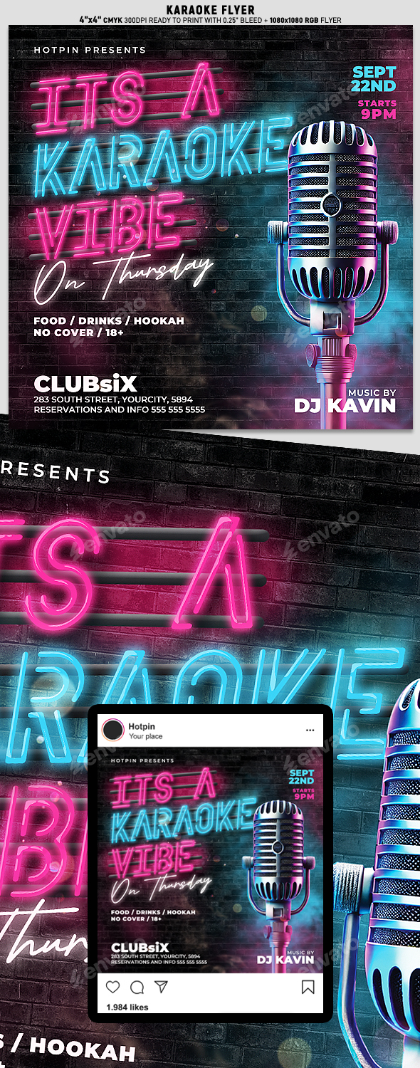 Karaoke Graphics, Designs & Templates | GraphicRiver