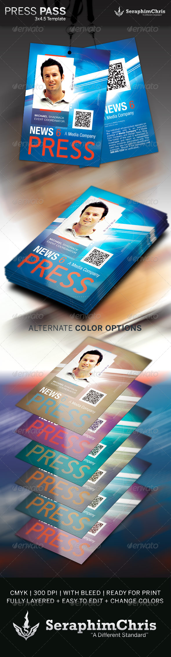 Media Pass Graphics, Designs & Templates from GraphicRiver