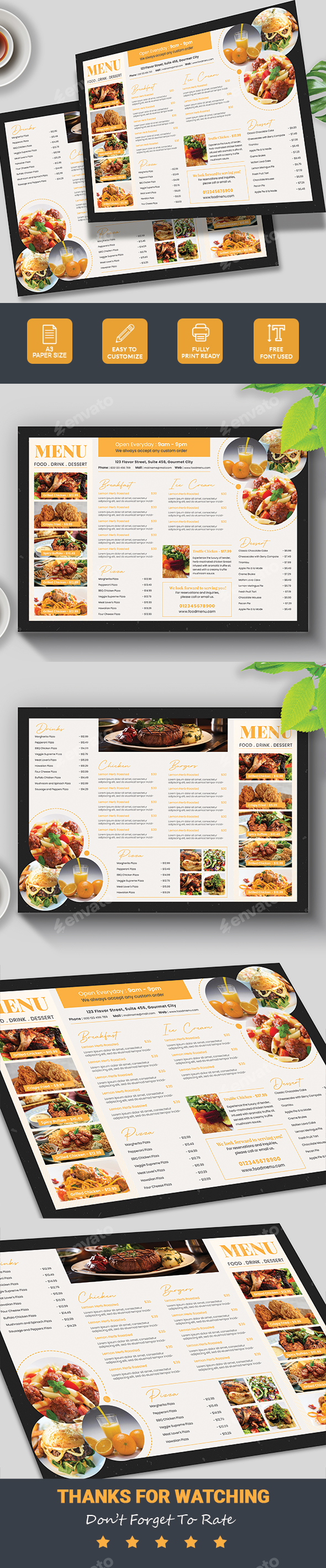 Menu Graphics, Designs & Templates | GraphicRiver
