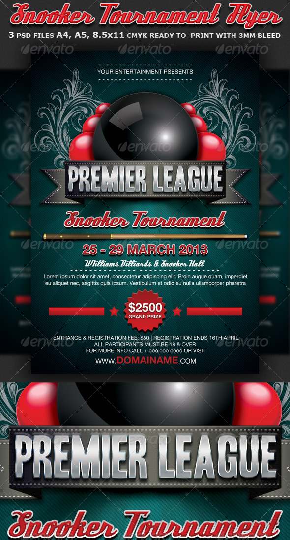 Snooker Graphics, Designs & Templates | GraphicRiver