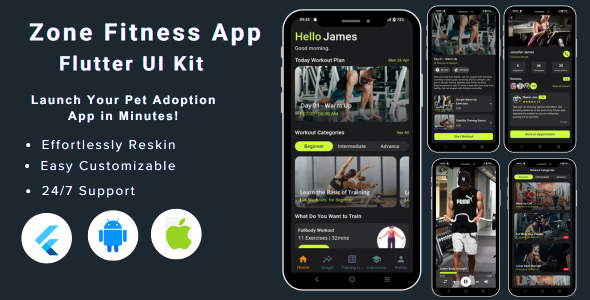 Zone Fitness Flutter App UI Kit | Graphicfort Zone Fitness Flutter App UI Kit | Graphicfort