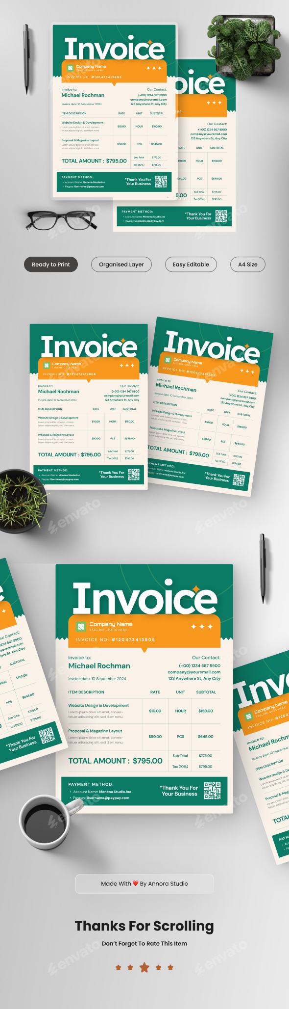 Invoice Graphics, Designs & Templates | GraphicRiver