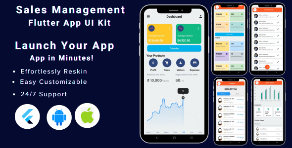Sales Management Flutter Mobile App Template Flutter Iosandroid App Template Graphicfort