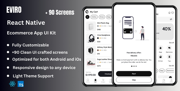 Eviro Ecommerce React Native Cli App Ui Kit Graphicfort