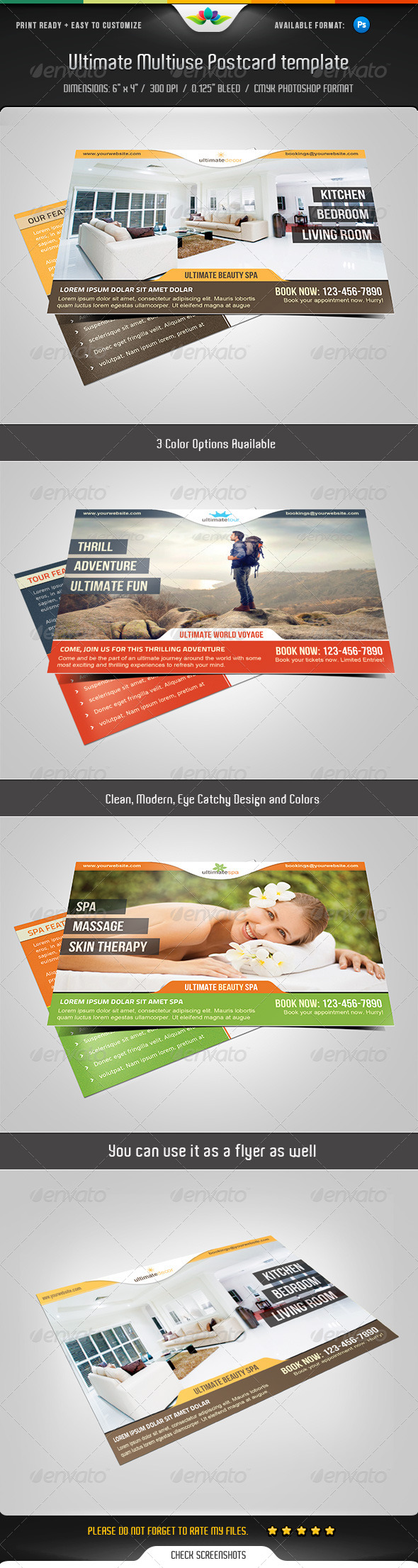 Postcard Graphics, Designs & Templates | GraphicRiver