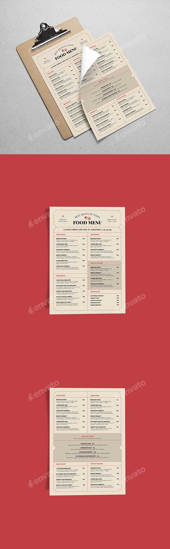 Menu Templates from GraphicRiver