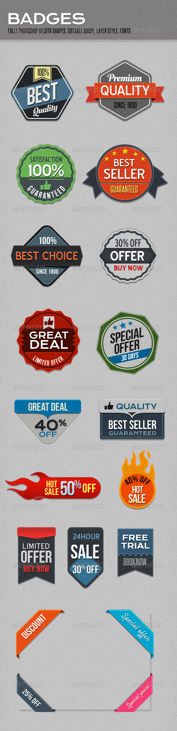 Badge Graphics, Designs & Templates from GraphicRiver