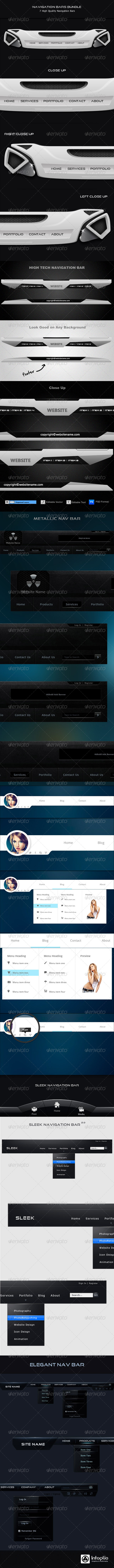 Navigation Bar Templates from GraphicRiver