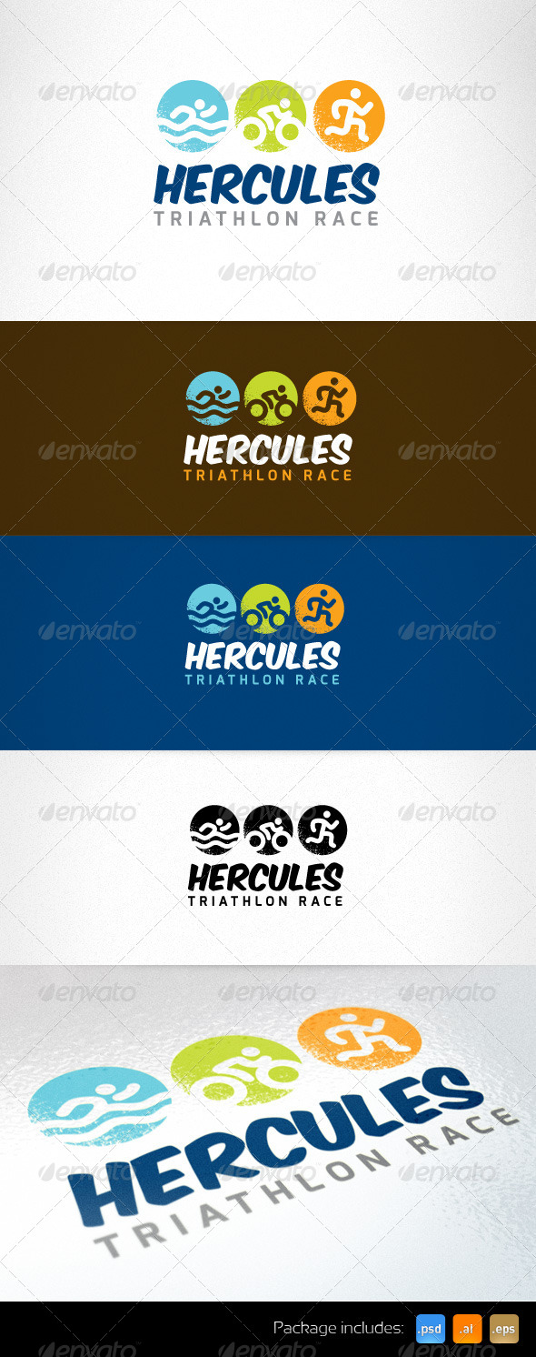 Triathlon Graphics, Designs & Templates | GraphicRiver