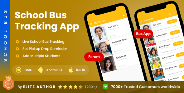 4 App Template| School Bus Tracking| Parent-Child Tracking |Smart ...