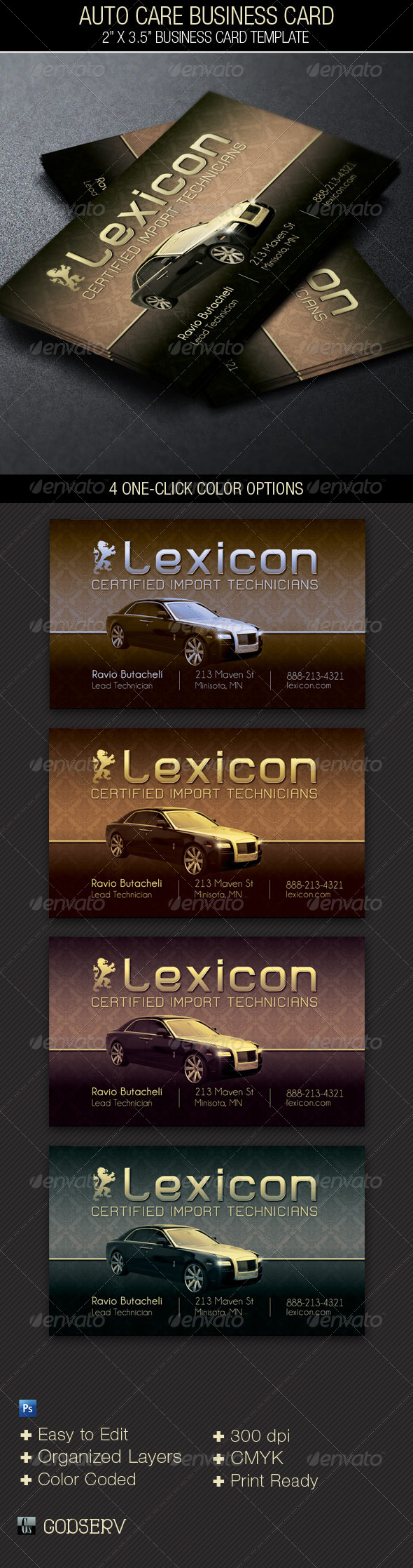 Auto Business Card Templates & Designs from GraphicRiver