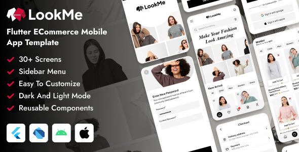 Lookme Flutter Ecommerce Mobile App Template Graphicfort