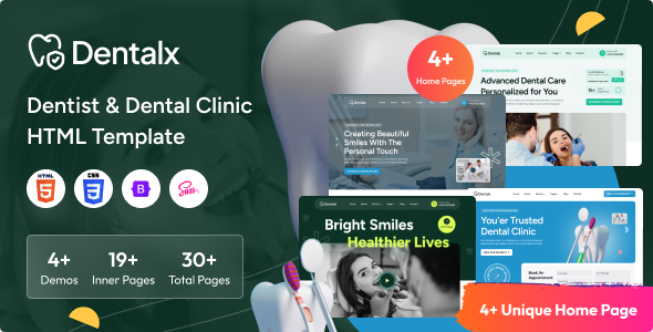 DentalX - Dentist & Dental Clinic HTML Template | Graphicfort