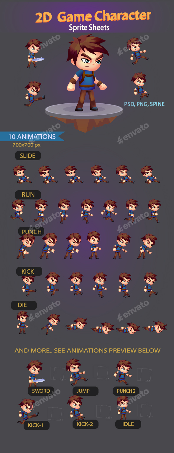 Game Sprites & Sheet Templates from GraphicRiver