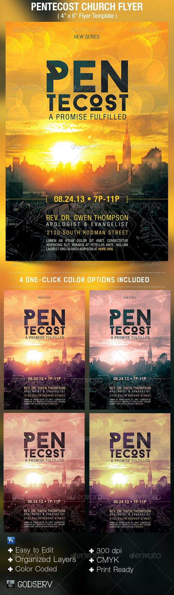 Pentecost Flyer Templates | GraphicRiver