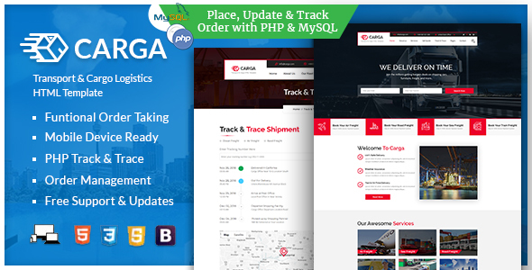 Carga - Transport & Cargo Responsive HTML Template | Graphicfort