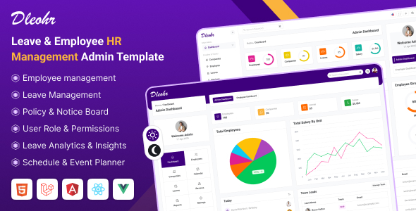 DleoHR - Employee Management, Leave Tracking & Payroll Admin Dashboard ...