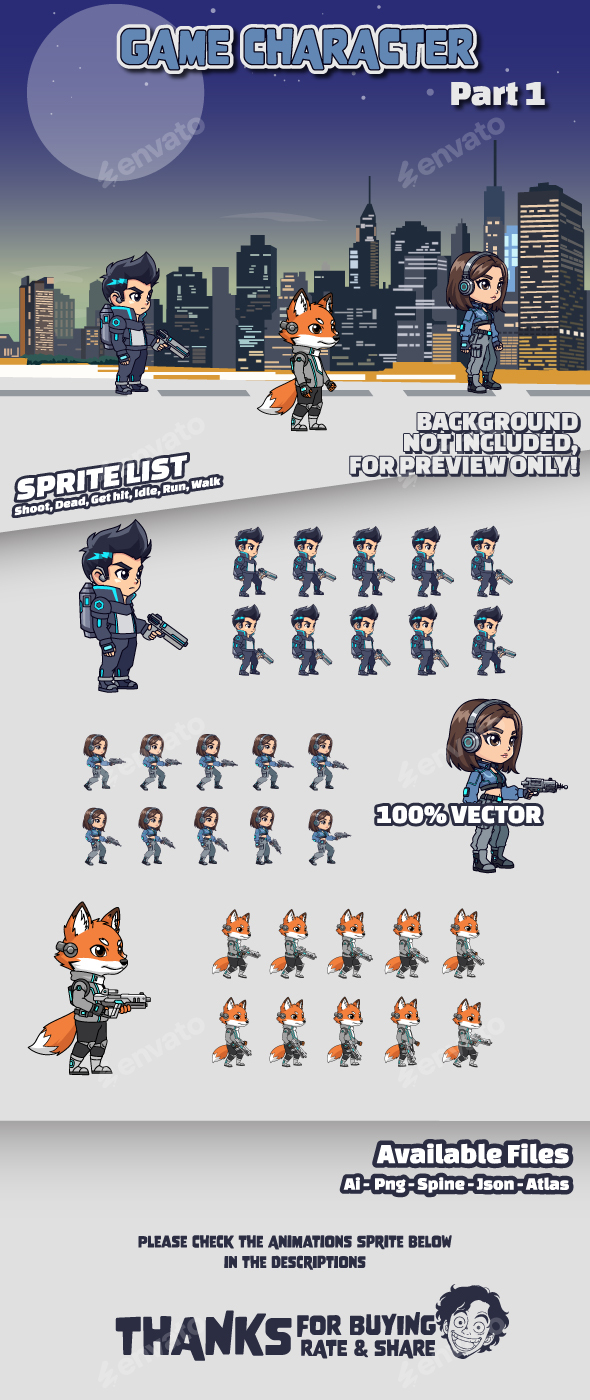 Game Sprites & Sheet Templates from GraphicRiver