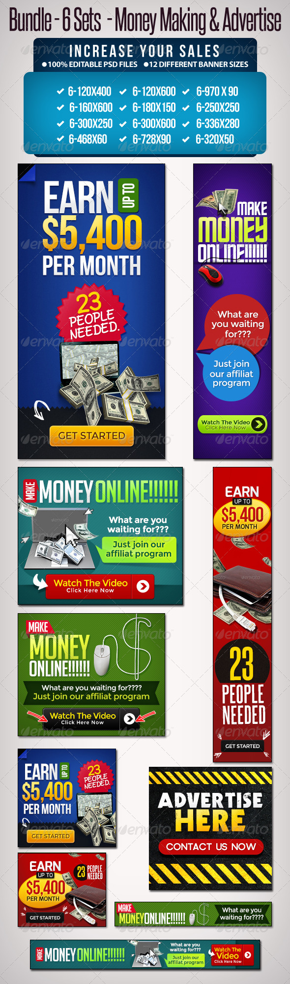 Earn Banners Graphics, Designs & Templates from GraphicRiver