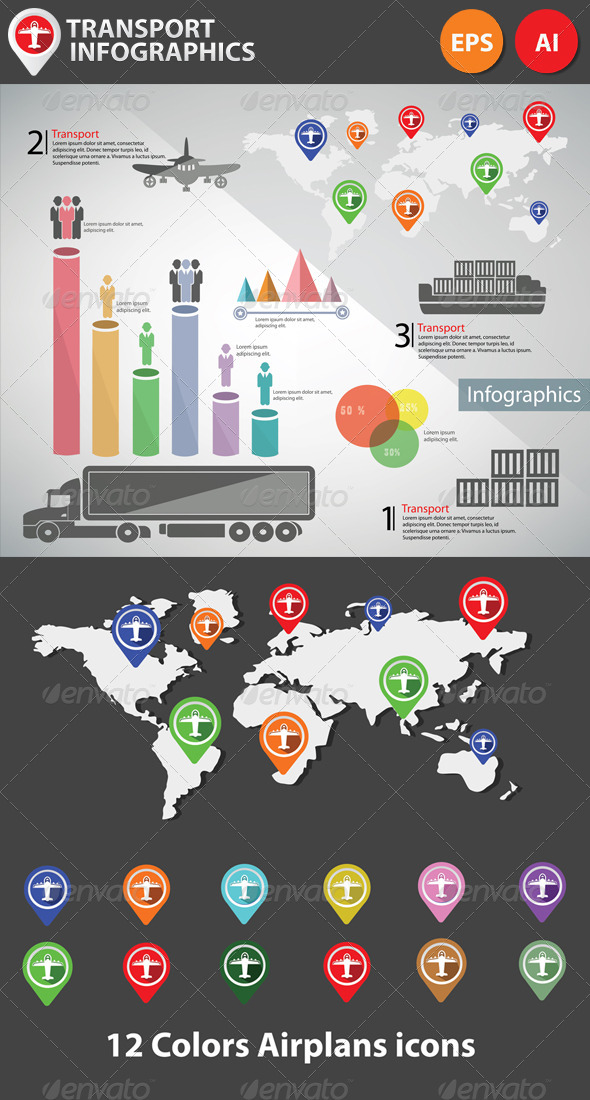 Transportation Infographic Templates | GraphicRiver