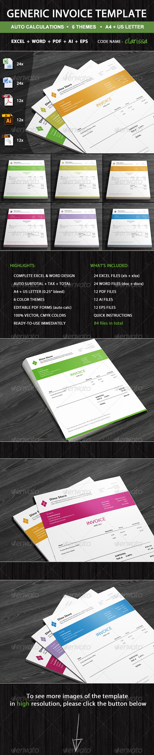 Invoice Graphics, Designs & Templates | GraphicRiver