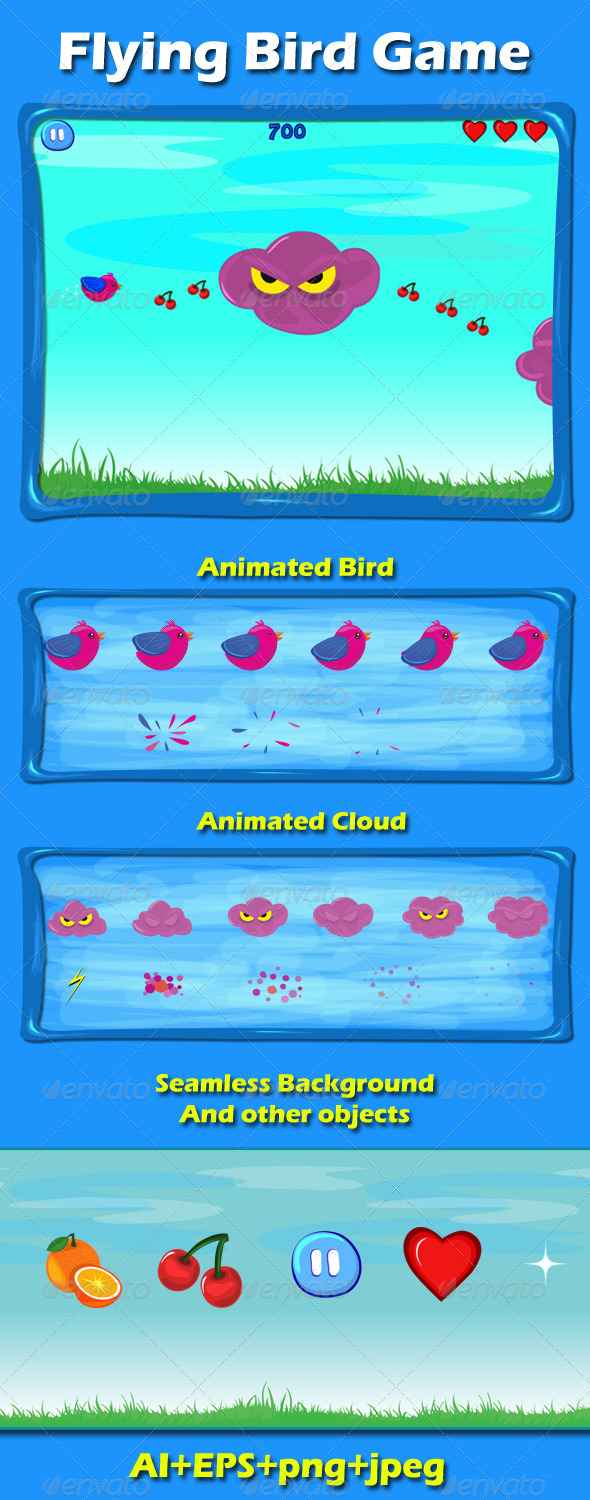 Obstacle Game Sprites & Sheet Templates from GraphicRiver