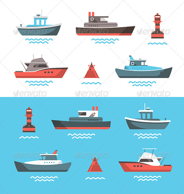 Boat Graphics, Designs & Templates | GraphicRiver
