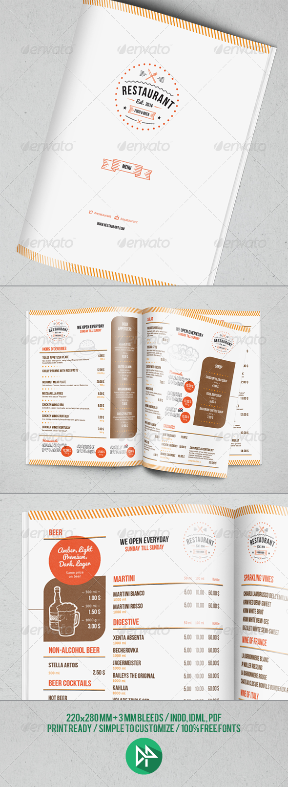 Excel Menu Templates from GraphicRiver
