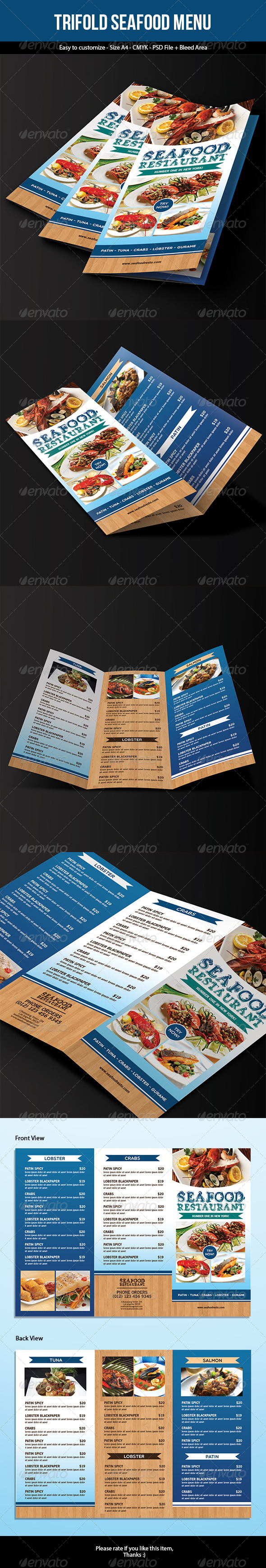 Seafood Flyer Graphics, Designs & Templates from GraphicRiver