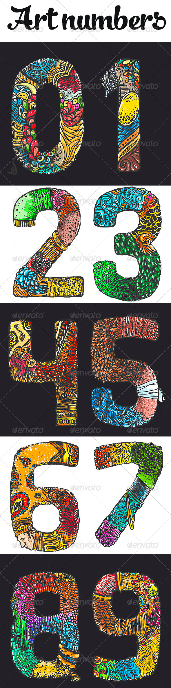 Numbers Graphics & Vectors from GraphicRiver