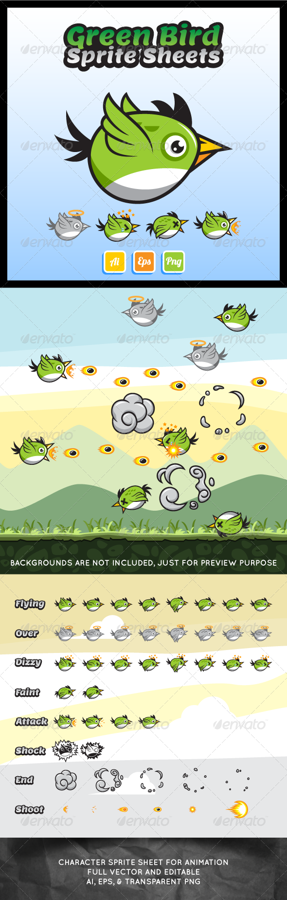 Game Sprites & Sheet Templates from GraphicRiver