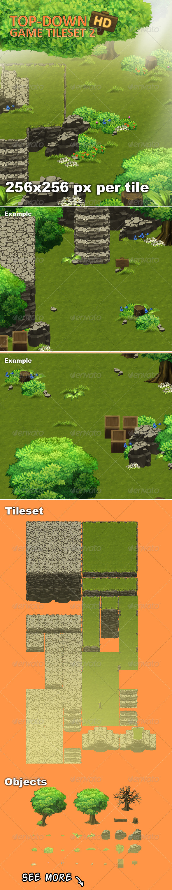 Top-down Sprite Sheet Game Assets from GraphicRiver