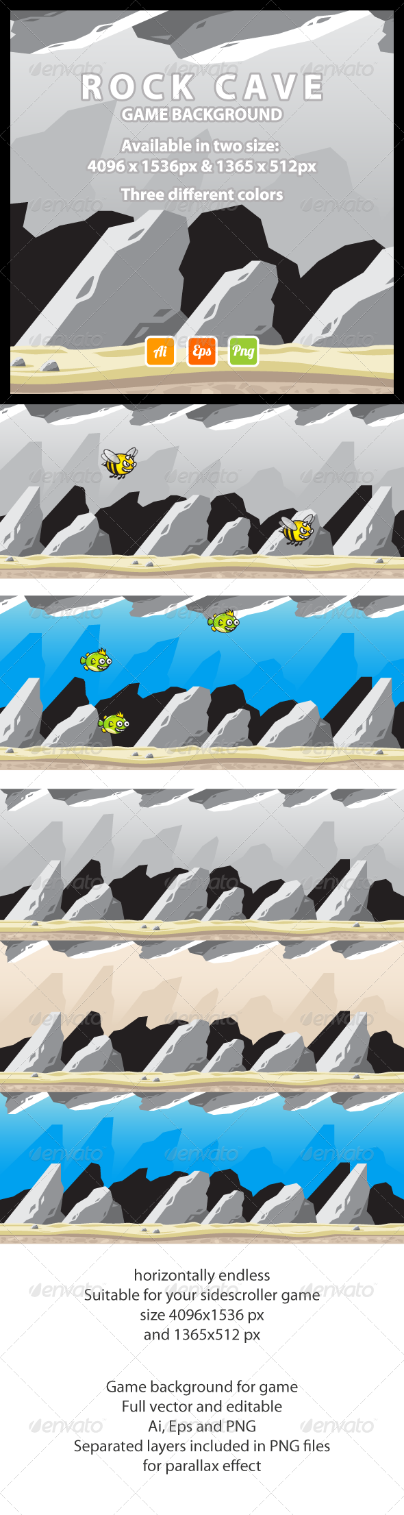 Cave 2D Game Assets from GraphicRiver
