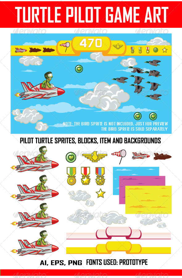 Obstacle Game Sprites & Sheet Templates from GraphicRiver