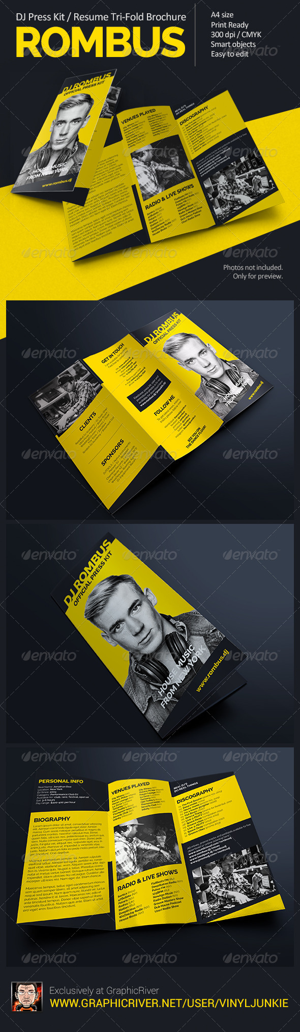 Dj Press Kit Graphics, Designs & Templates from GraphicRiver