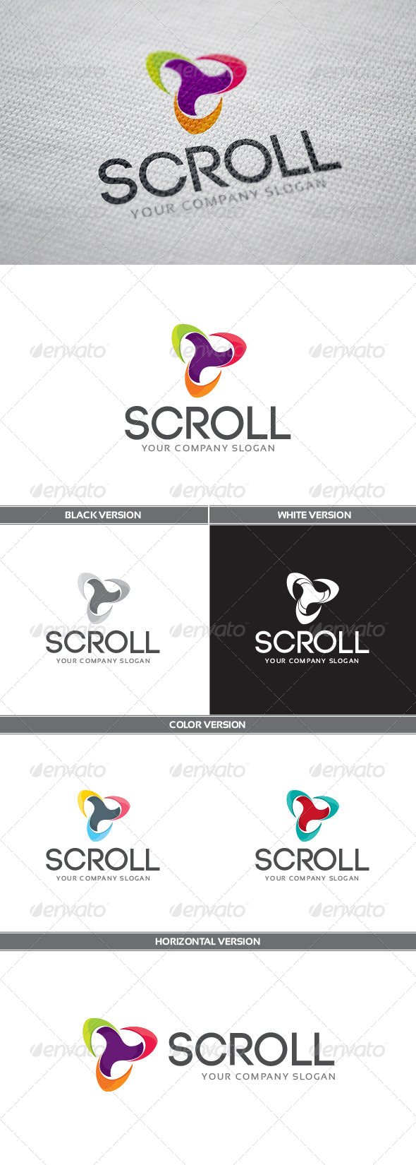 Scrolls Logo Templates from GraphicRiver