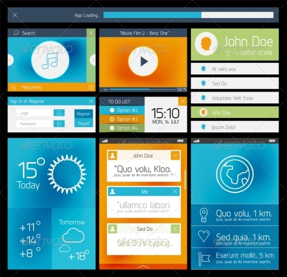 Webs Gui Vectors from GraphicRiver